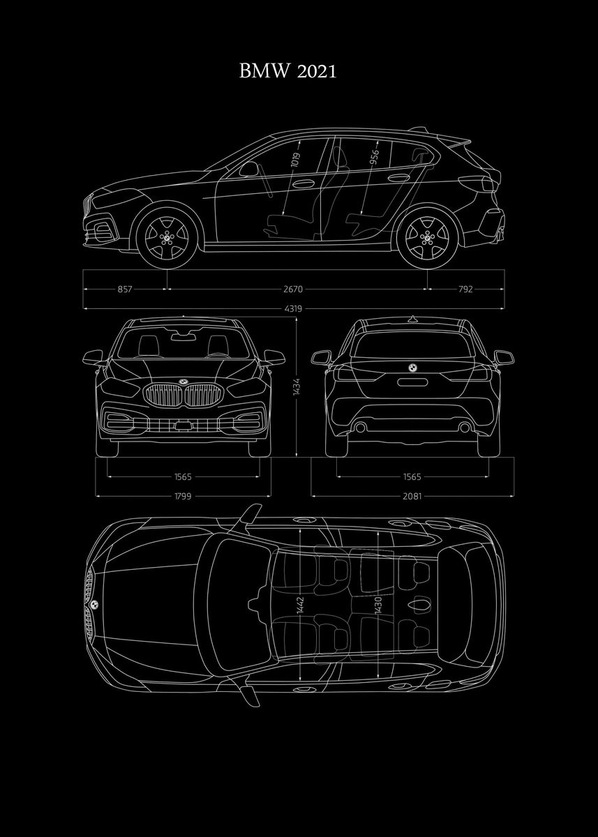 'BMW 2021' Poster, picture, metal print, paint by ke ke | Displate