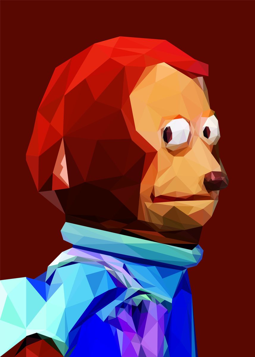 'not me meme' Poster, picture, metal print, paint by Lowpoly Posters ...