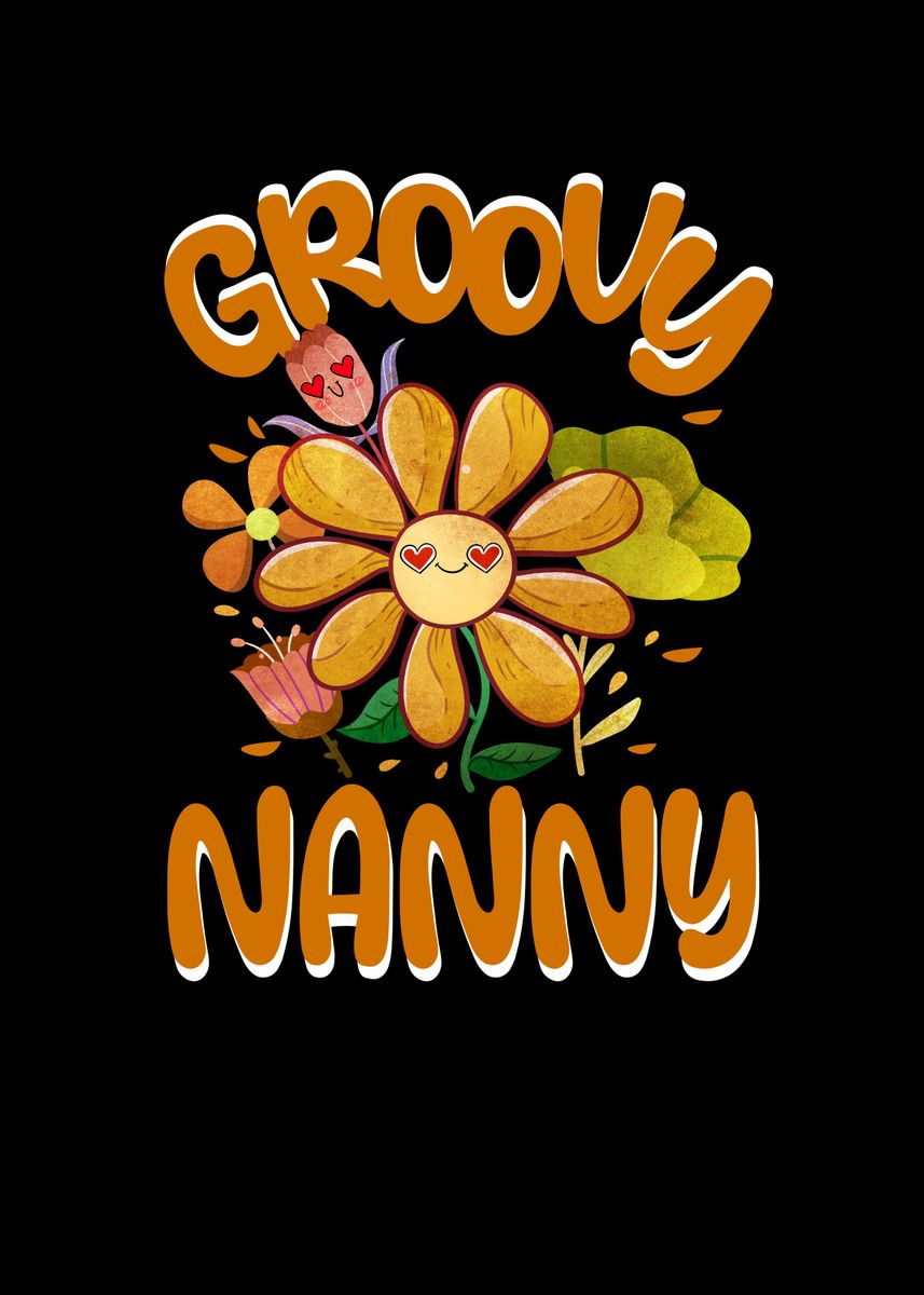 'Groovy Nanny Family' Poster, picture, metal print, paint by ...