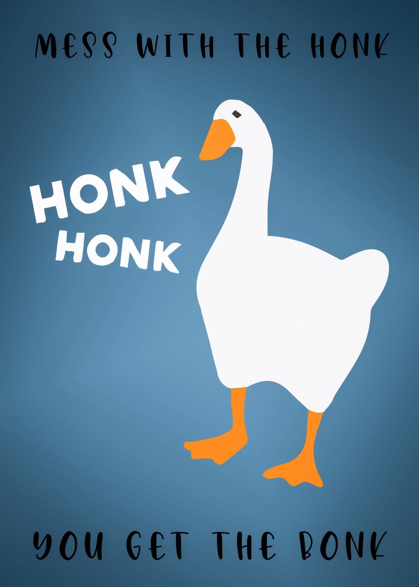 'untitled goose game' Poster, picture, metal print, paint by Rui ...