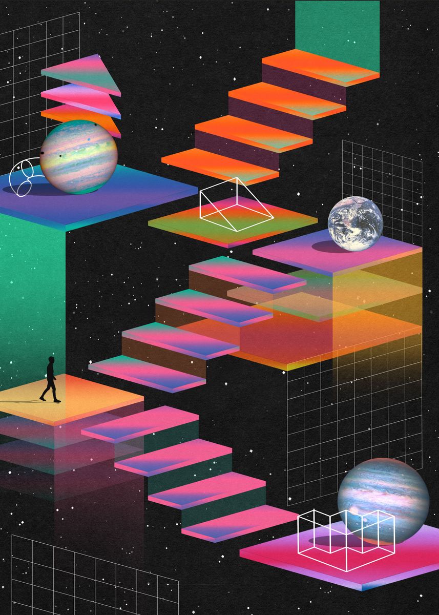 'Game Levels' Poster, picture, metal print, paint by Nibera Visuals ...