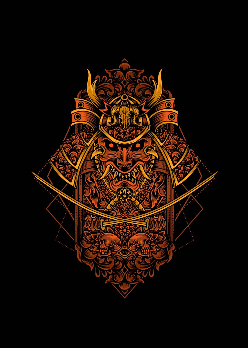 'japanese devil' Poster by wan studio 50 | Displate