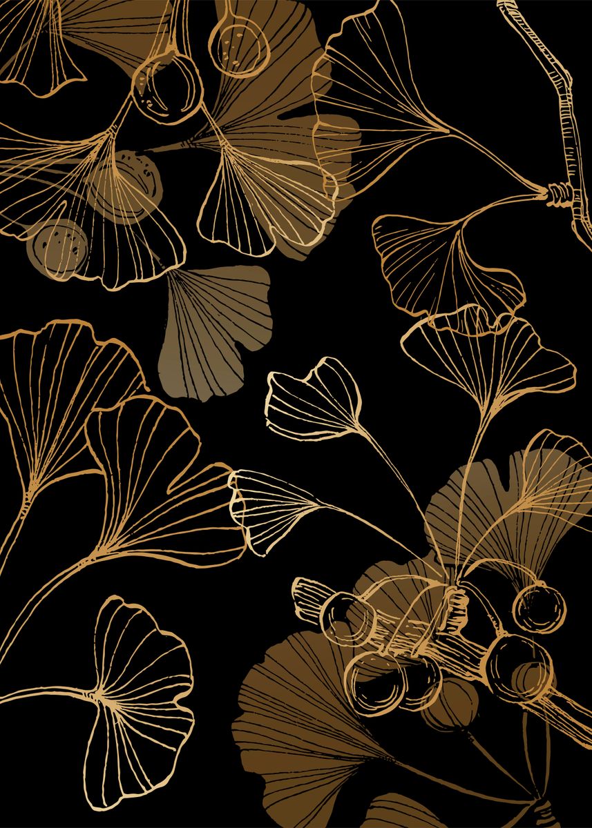 'Ginkgo' Poster by Samira Yanushkova | Displate