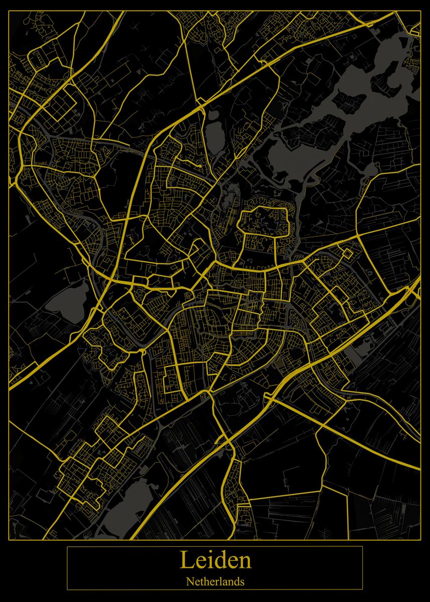 'Leiden Netherlands' Poster by Zake Yonkou | Displate
