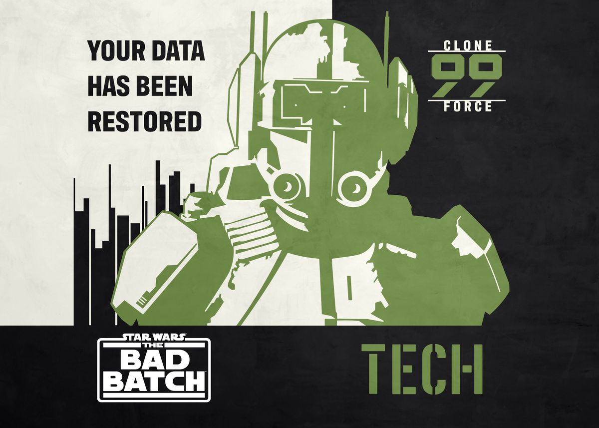 'Bad Batch Tech' Poster by Star Wars | Displate