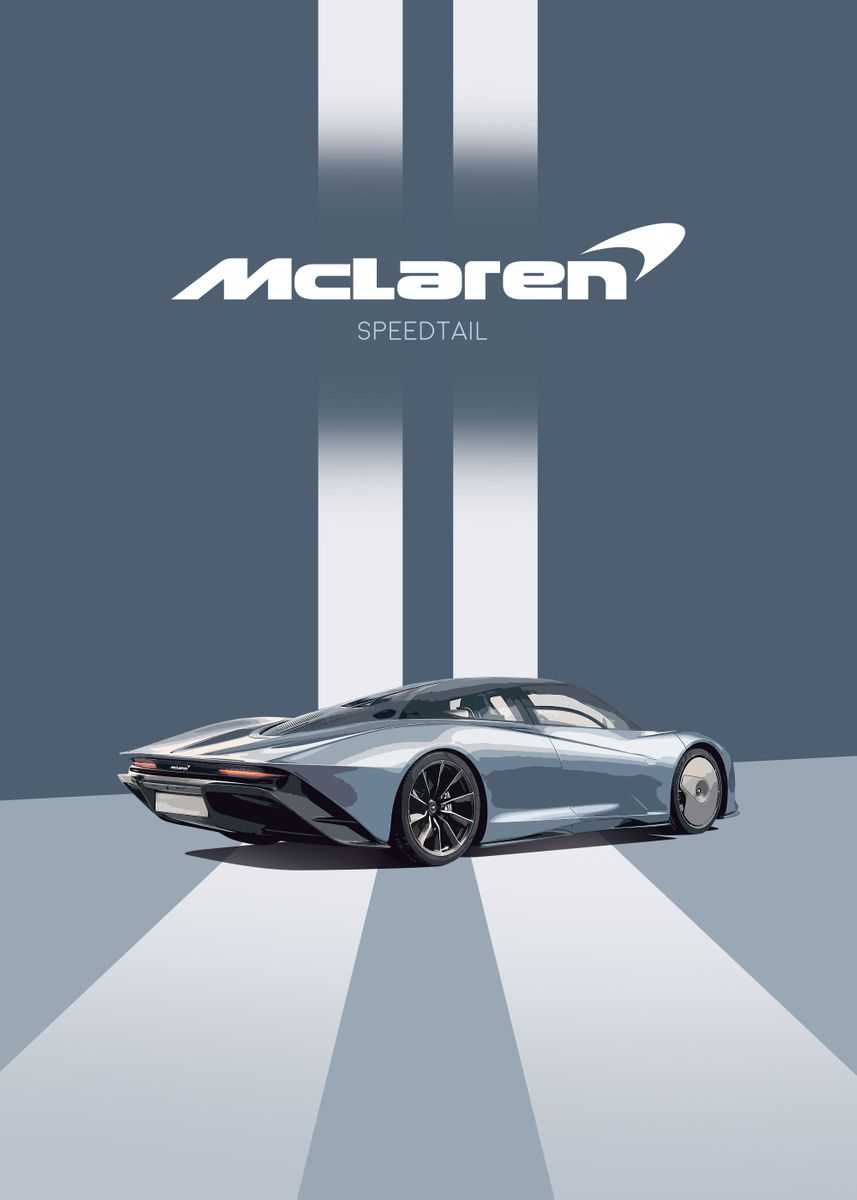 'Mclaren Speedtail' Poster by Car Enthusiast Arts | Displate