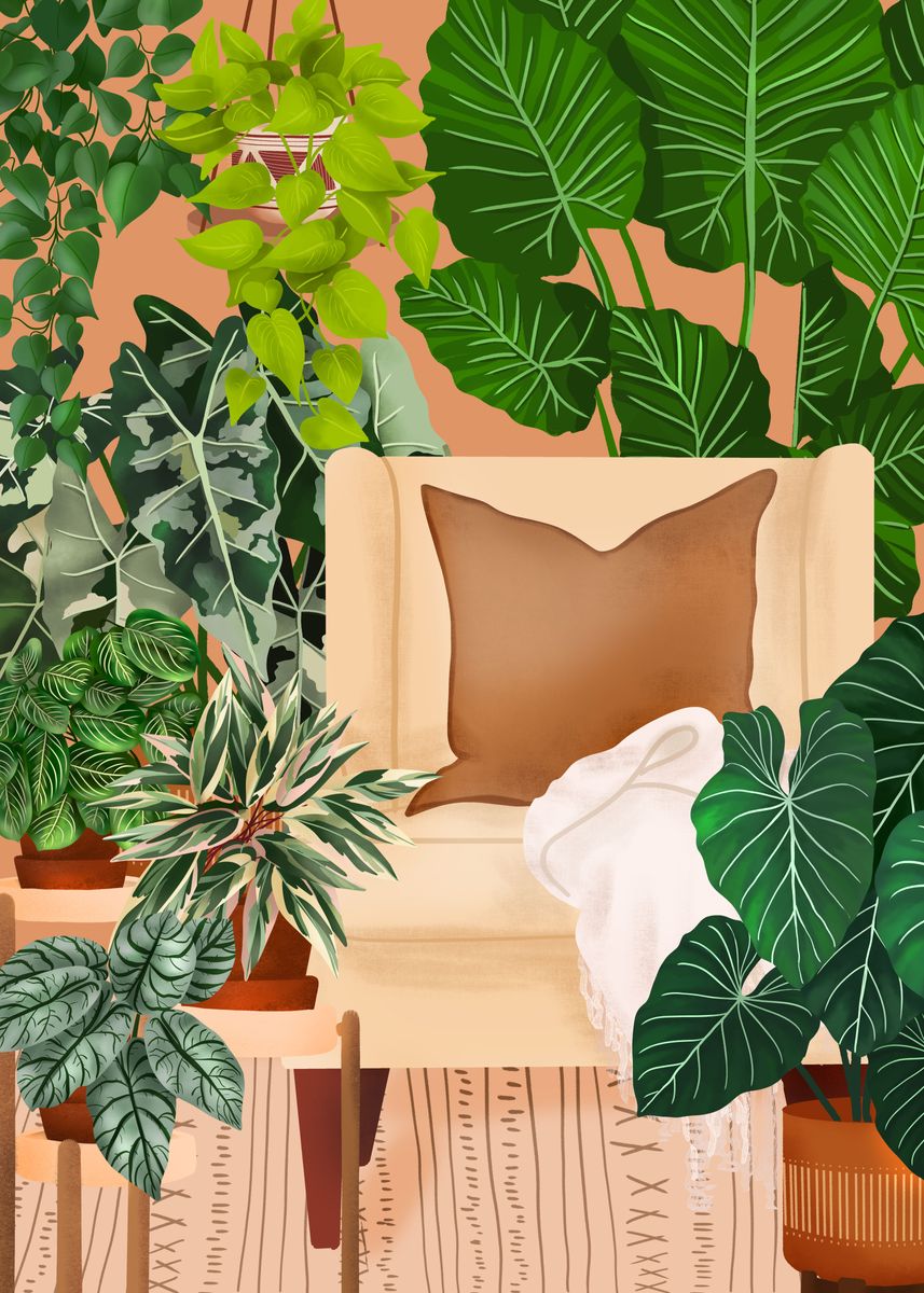 'Cozy Bohemian Room' Poster, picture, metal print, paint by Gush Art ...