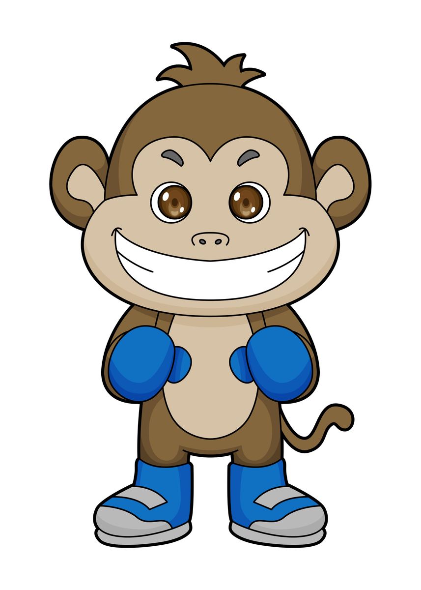 'Monkey Boxer Boxing' Poster by Markus Schnabel | Displate