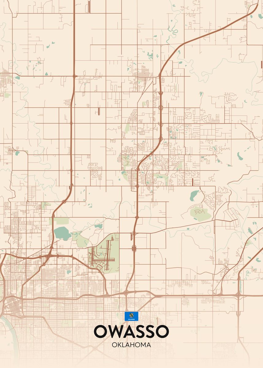 'Owasso OK' Poster, picture, metal print, paint by IMR Designs | Displate