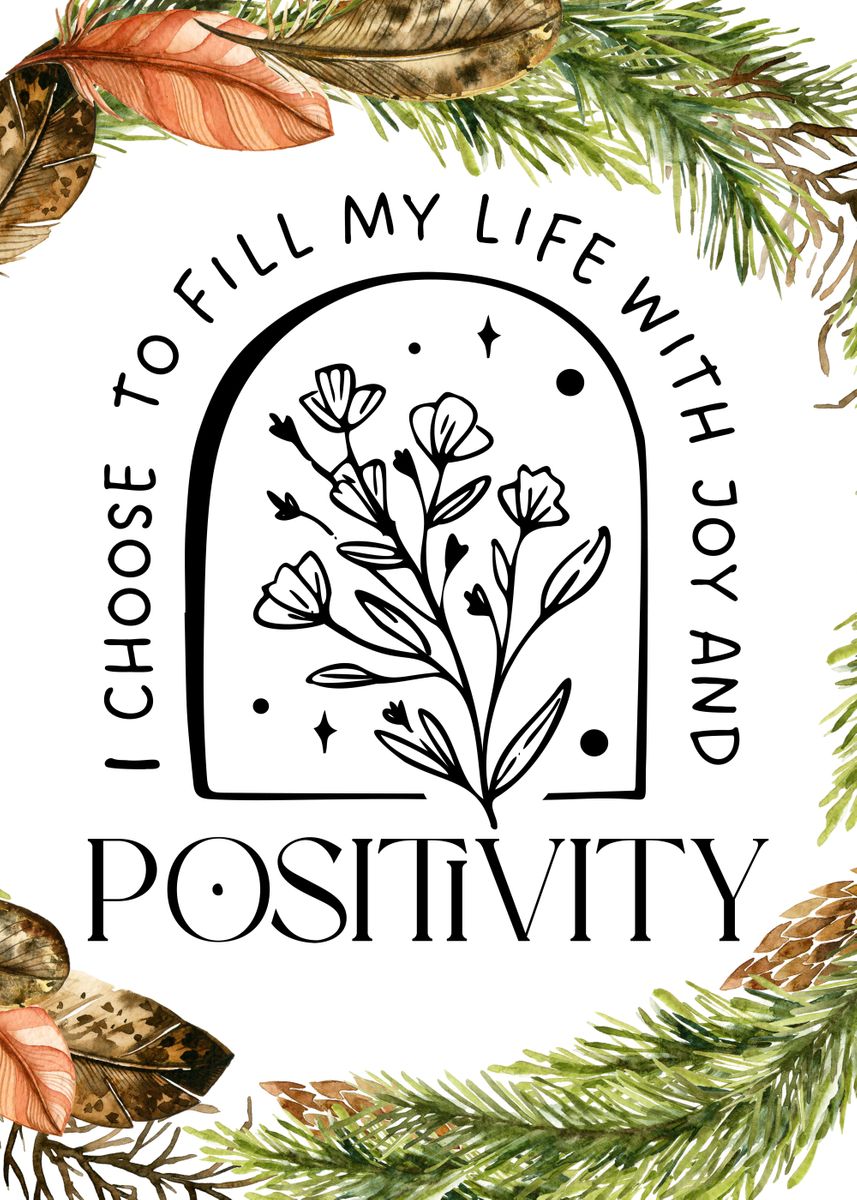 'Positivity' Poster, picture, metal print, paint by Juliana RW | Displate