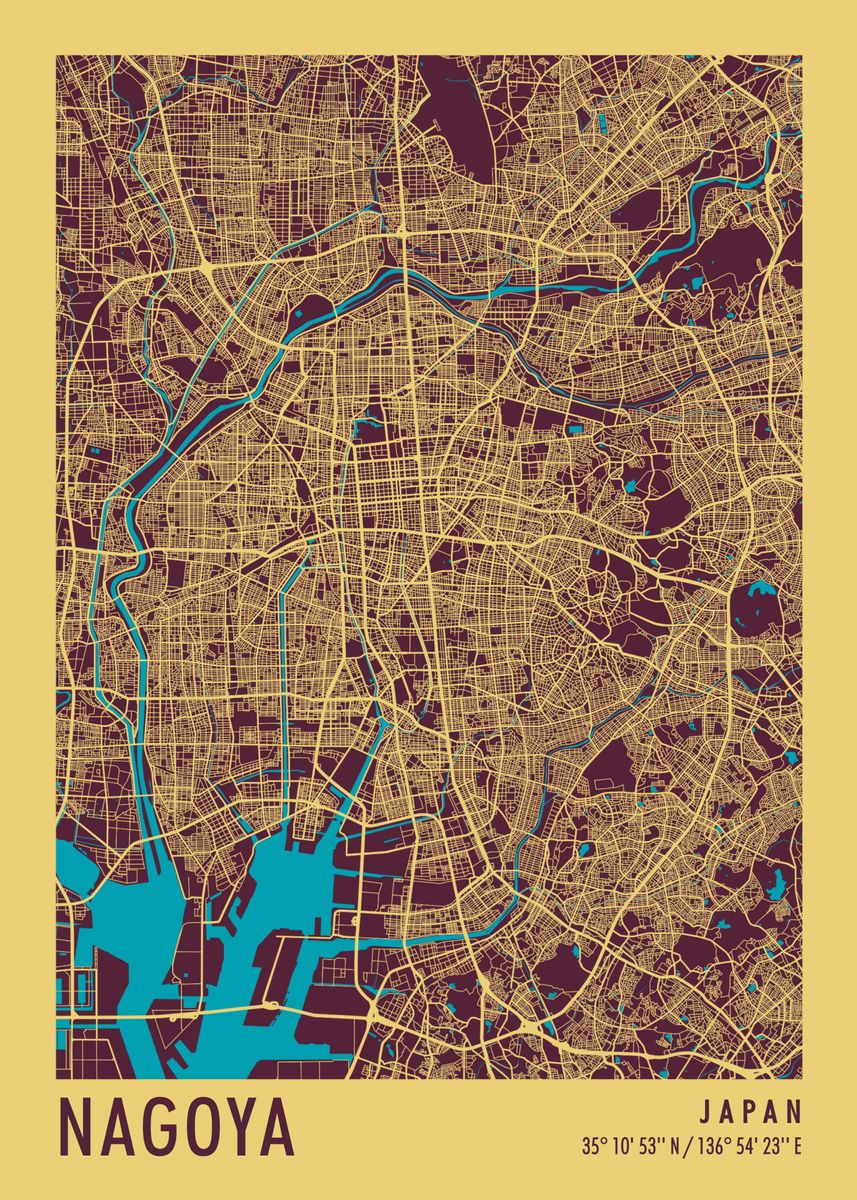 'Nagoya' Poster, picture, metal print, paint by Miracle Studio | Displate