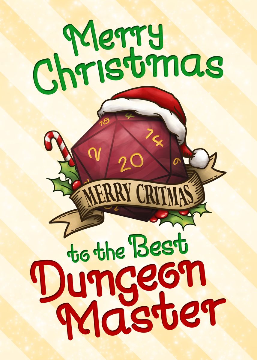 'Best Dungeon Master Xmas' Poster, picture, metal print, paint by ...