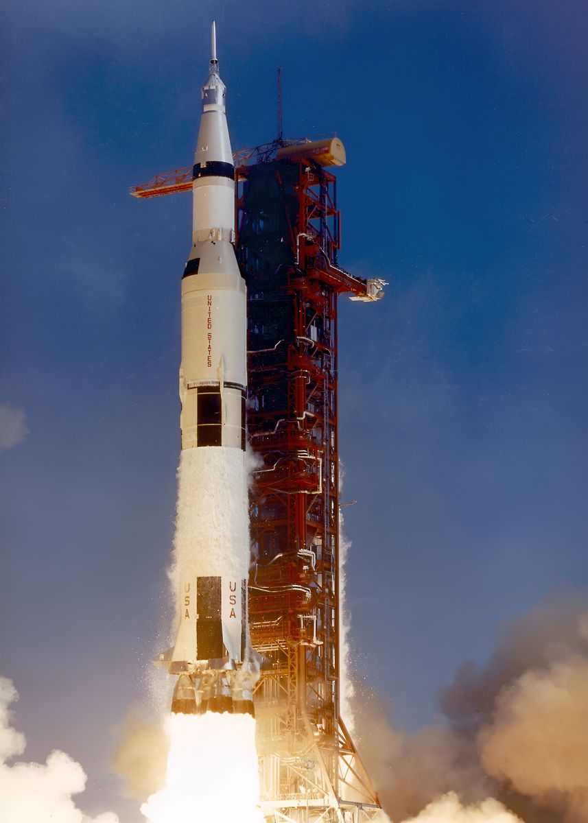 'Saturn V Launch' Poster, picture, metal print, paint by Galaxy Images ...