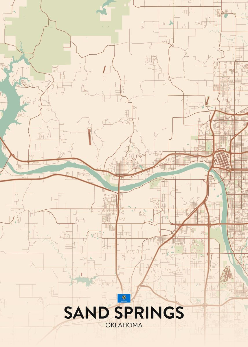 'Sand Springs OK' Poster by IMR Designs | Displate