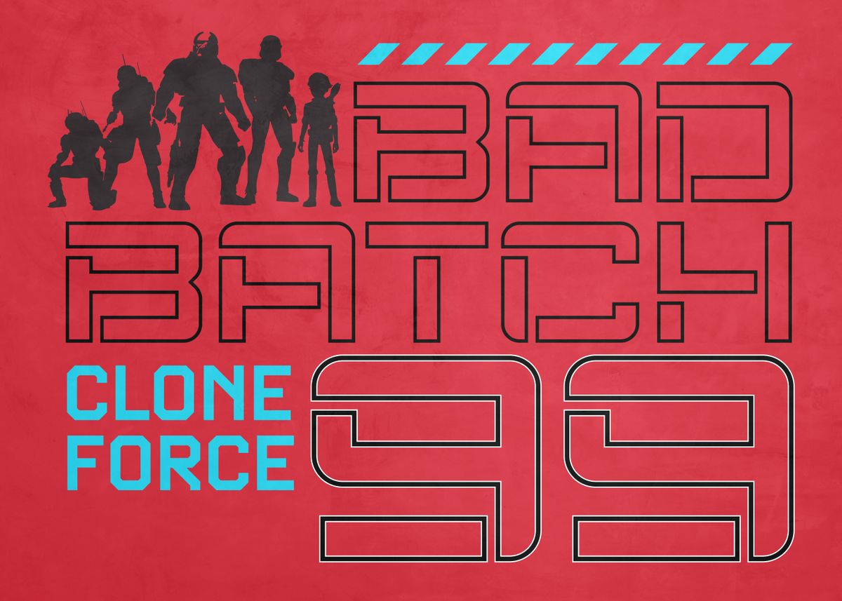 'Bad Batch font' Poster by Star Wars | Displate