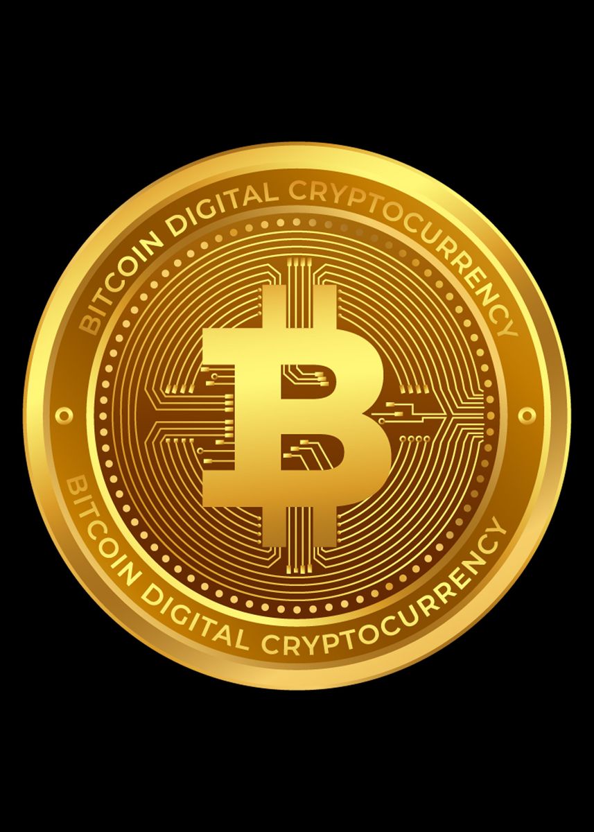 'Bitcoin Gold Coin' Poster, picture, metal print, paint by Max Ronn ...