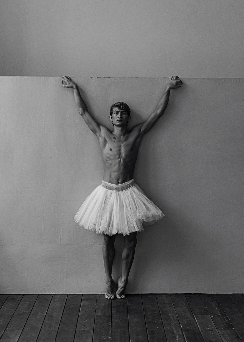 'Man in a Tutu' Poster, picture, metal print, paint by Sam Brady | Displate