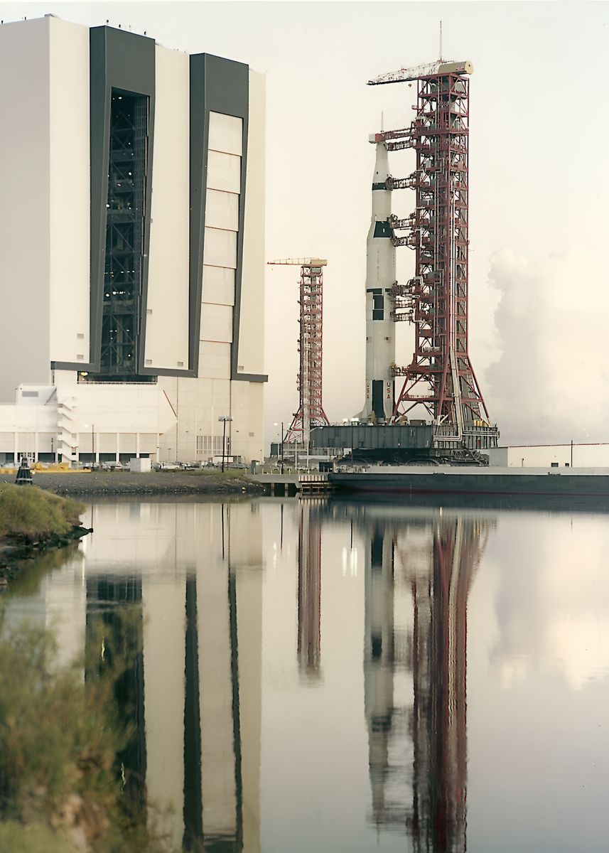 'Saturn V' Poster, picture, metal print, paint by Galaxy Images | Displate