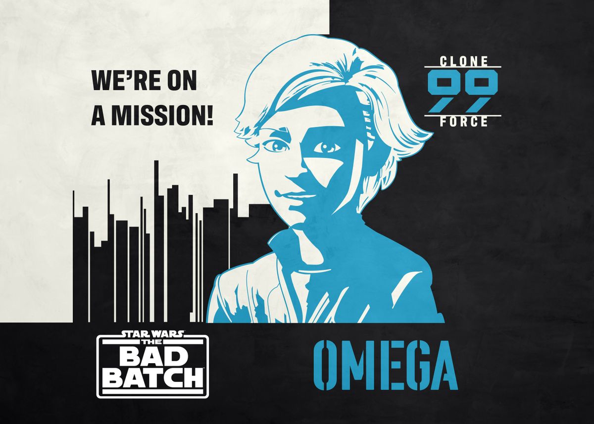 'Bad Batch Omega' Poster by Star Wars | Displate