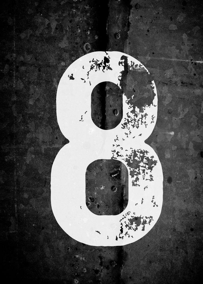 'NUMBER 8' Poster, picture, metal print, paint by dekik saad | Displate