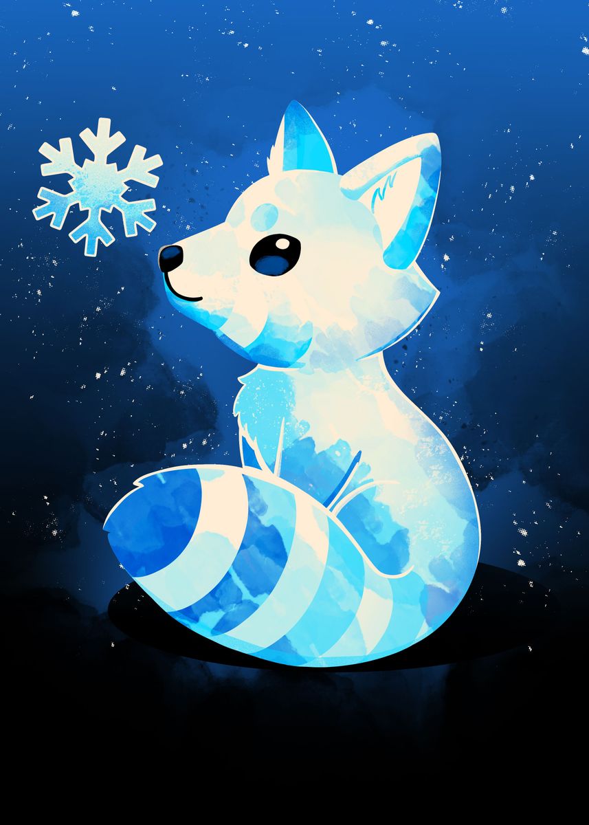 'Winter Fox' Poster, picture, metal print, paint by Digital Magician ...