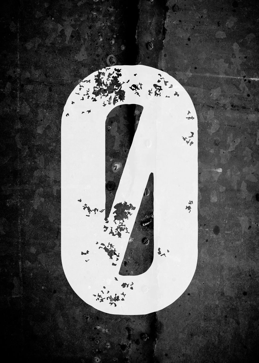 'NUMBER 0' Poster, picture, metal print, paint by dekik saad | Displate