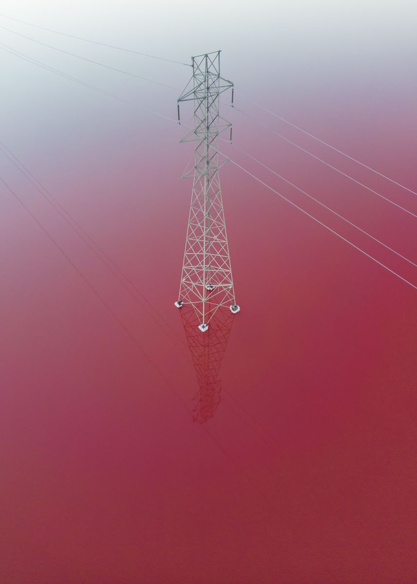 'Power lines color surround' Poster, picture, metal print, paint by Sam ...