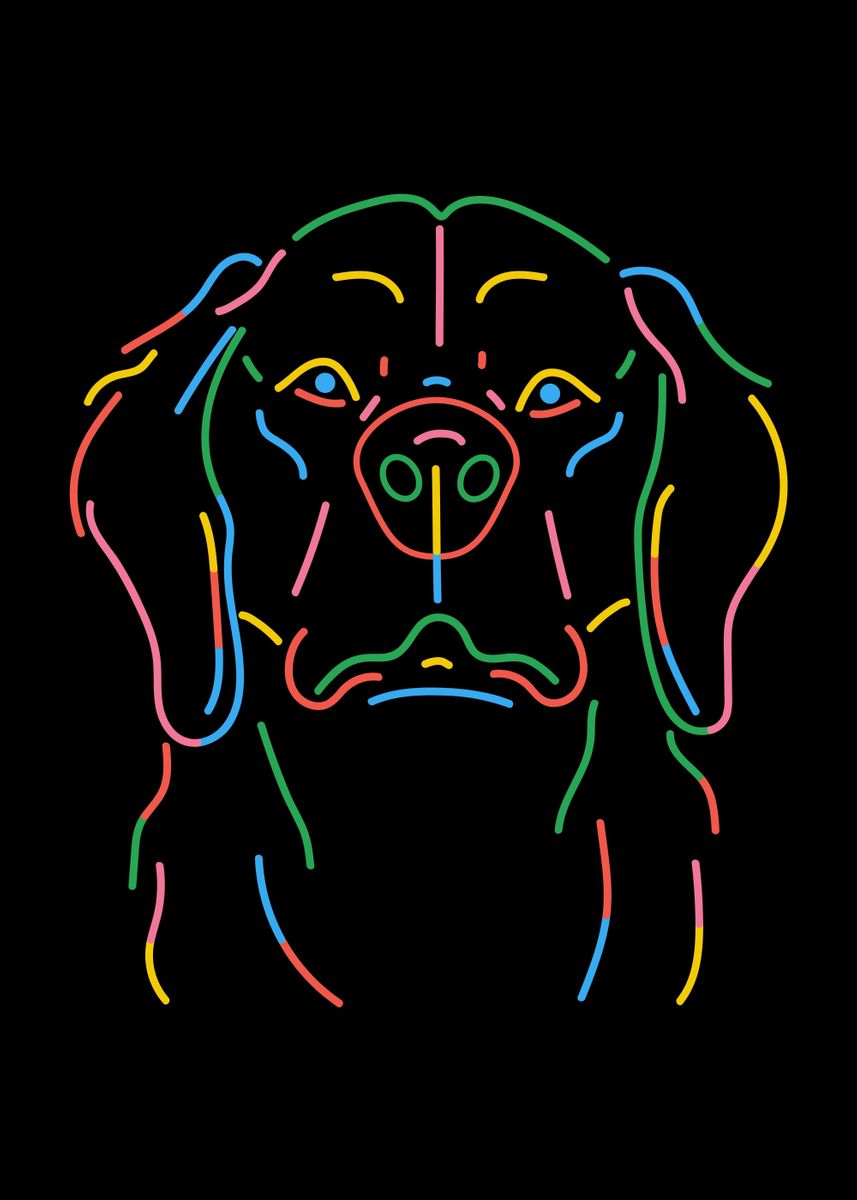 'Dog lines' Poster, picture, metal print, paint by Amateras Design ...