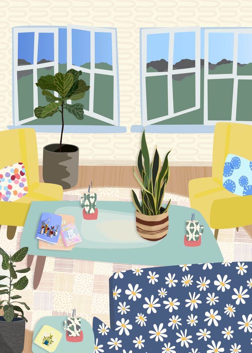 'My Imaginary Living Room' Poster by DesignerMim by Miriam | Displate