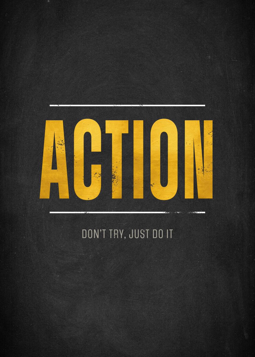 'Action Motivation' Poster by DesignerMind | Displate