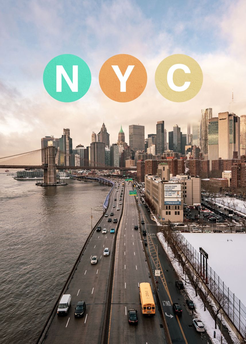 'New York City NYC' Poster, picture, metal print, paint by anthony ...