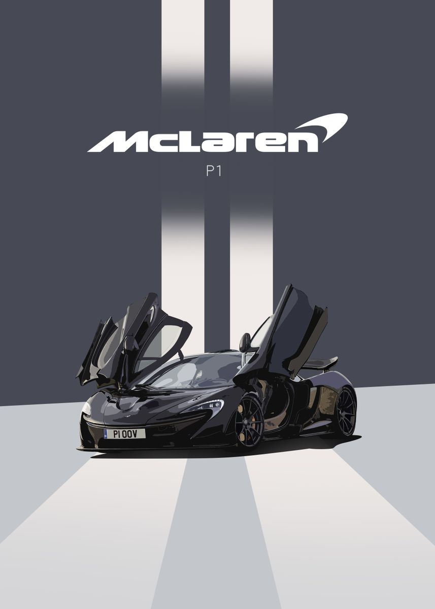 'Mclaren P1' Poster by Car Enthusiast Arts | Displate