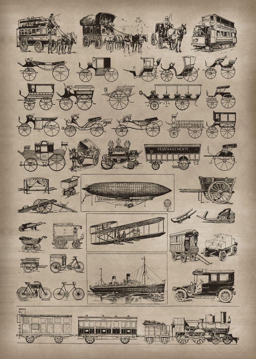 'Vintage Transport ' Poster, picture, metal print, paint by XandYart ...