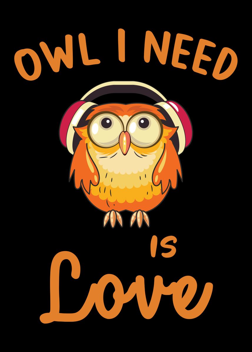 'Owl Quotes Animal' Poster, picture, metal print, paint by Yannis ...