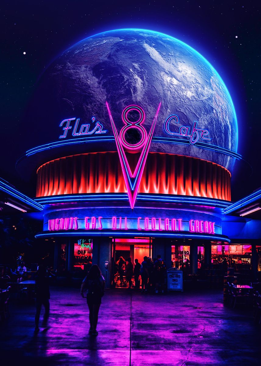 'Space cafe' Poster, picture, metal print, paint by Ritvik Takkar ...