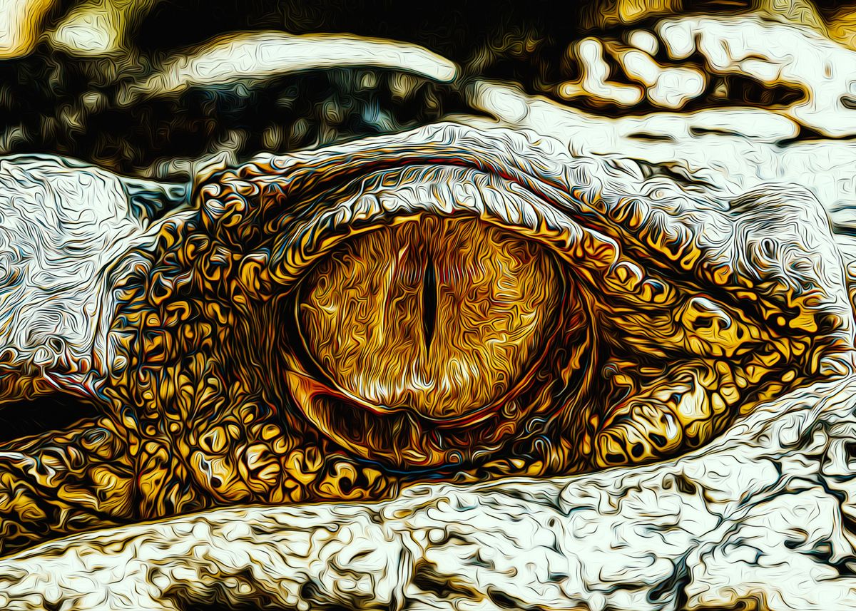 'Crocodile Eye' Poster by Tiker Arts | Displate