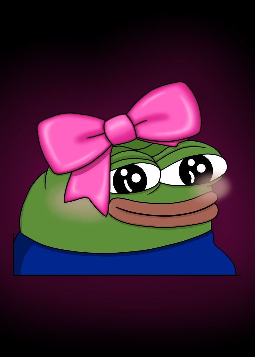 'PeepoCute' Poster, picture, metal print, paint by Desky | Displate