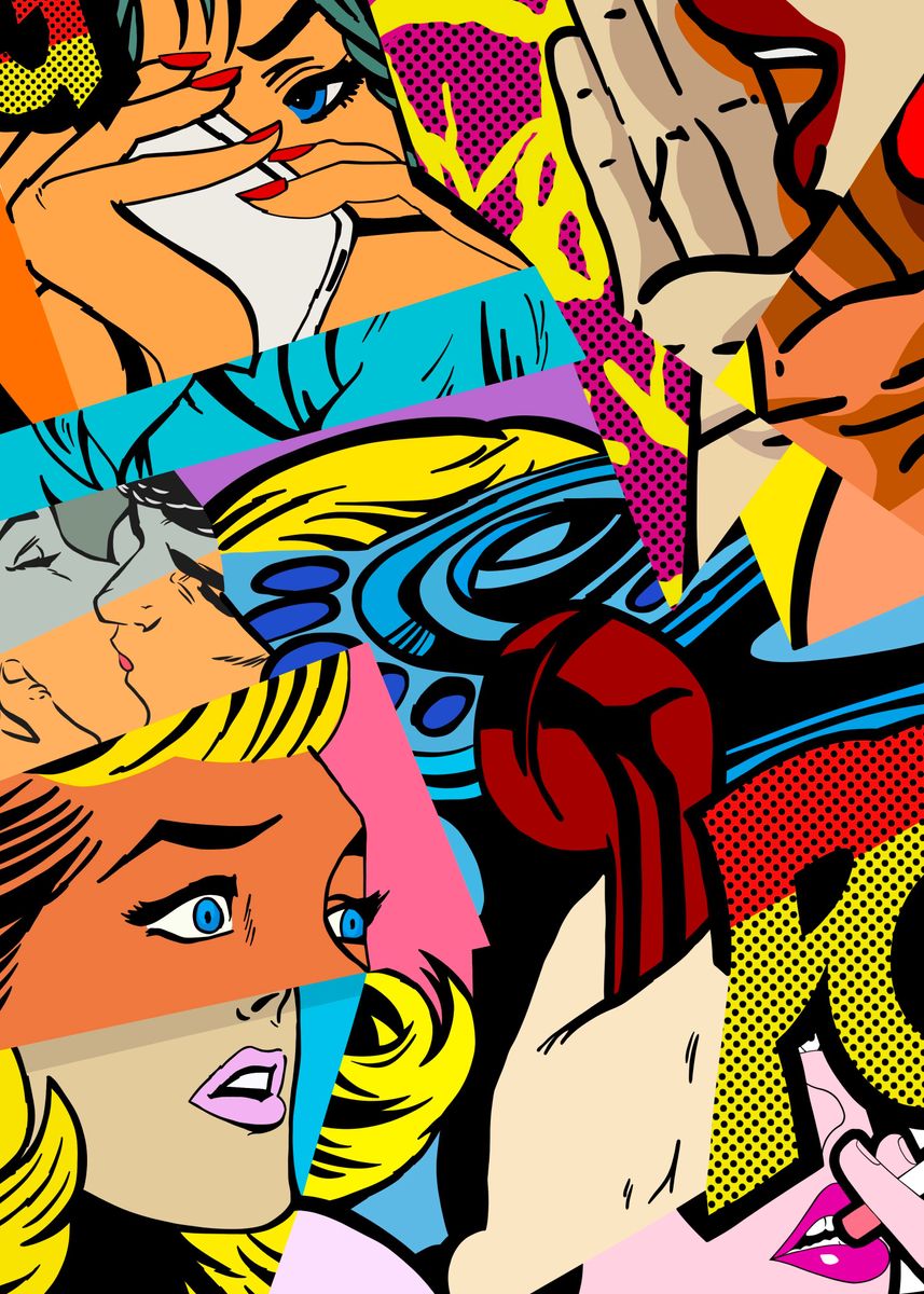 'Gossip' Poster, picture, metal print, paint by Mild pic | Displate