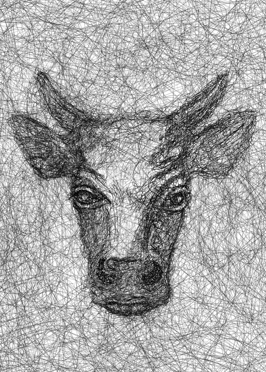 'Cow scribbled art' Poster by Shawlin I | Displate