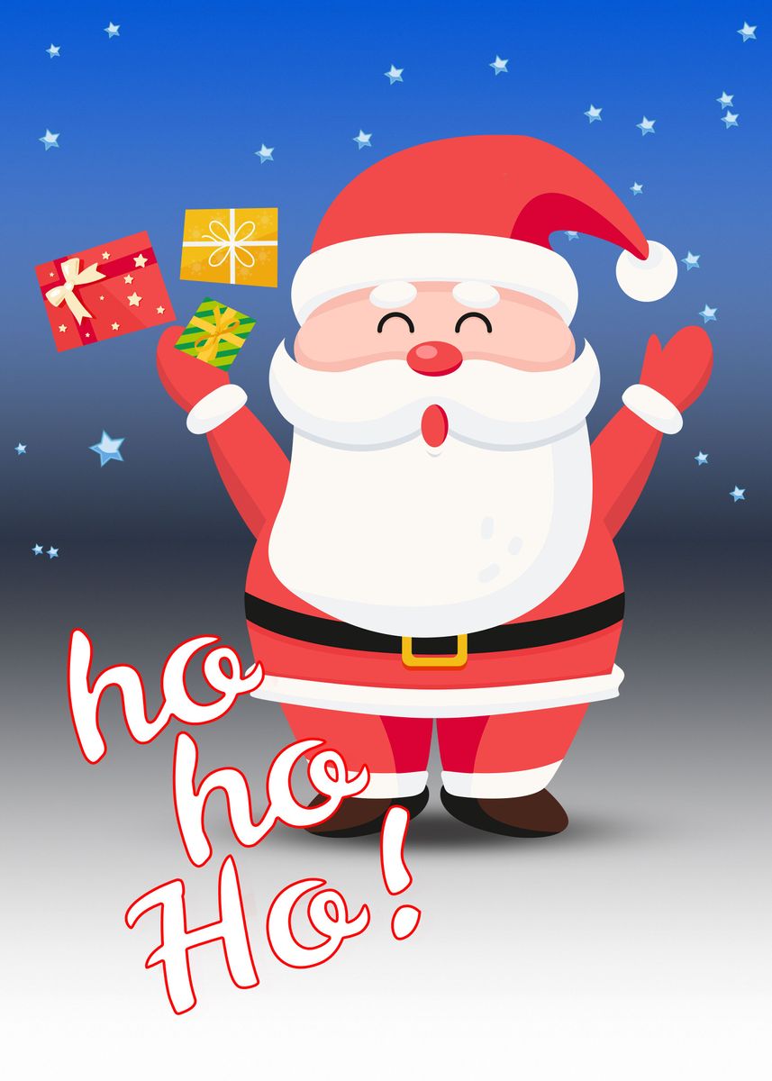 'Christmas ho ho ho' Poster, picture, metal print, paint by tricky dee ...