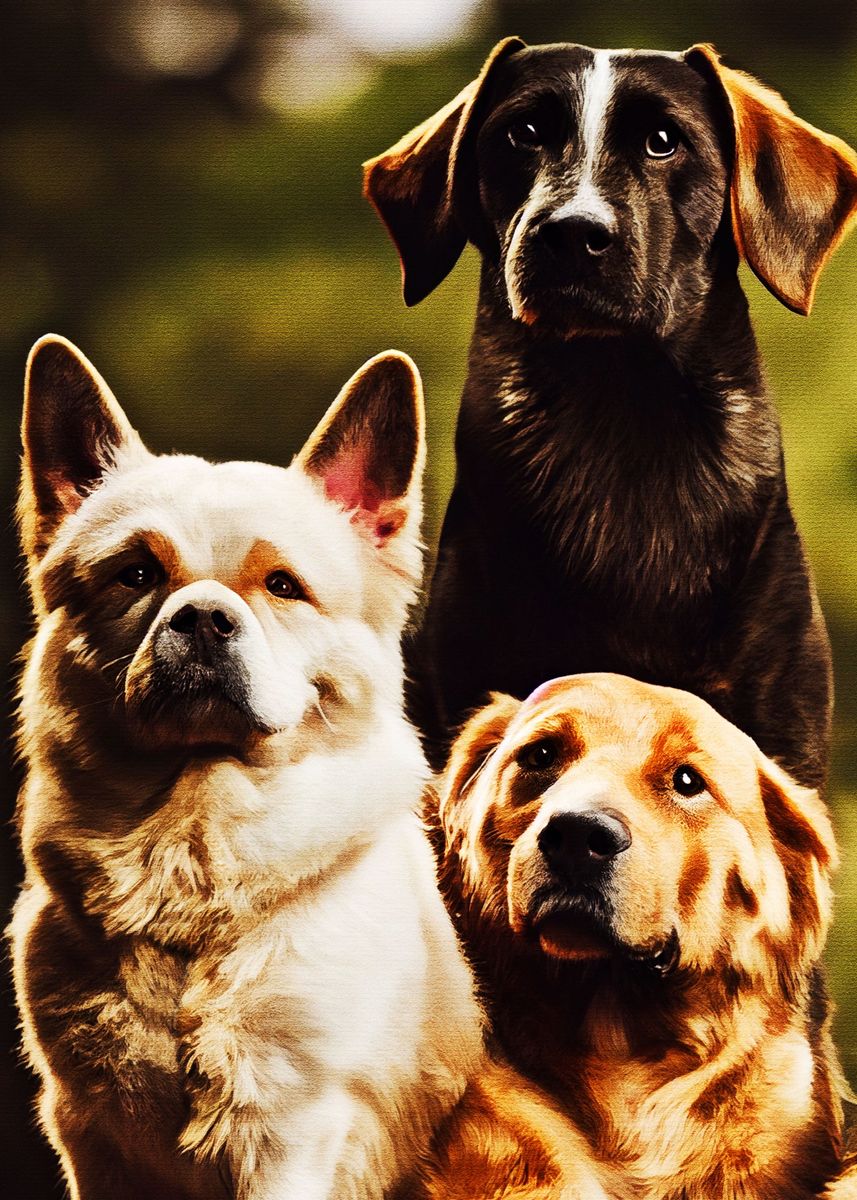 'Famous Dog' Poster, picture, metal print, paint by Muh Asdar | Displate