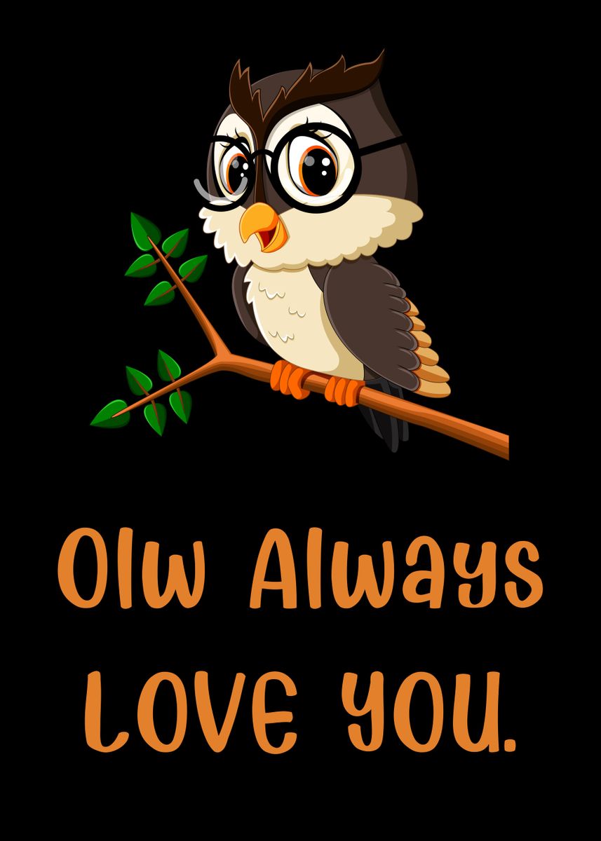 'Owl Quotes Animal' Poster, picture, metal print, paint by Yannis ...