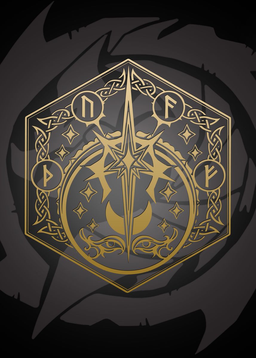 'Selune and Lathander ' Poster, picture, metal print, paint by ...