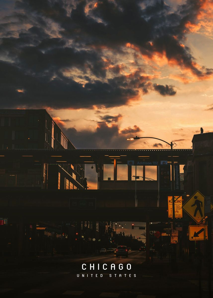 'Chicago ' Poster by Travel Addict | Displate