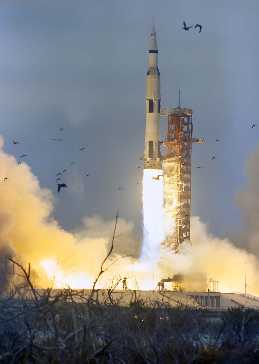 'Saturn V Launch' Poster, picture, metal print, paint by Galaxy Images ...