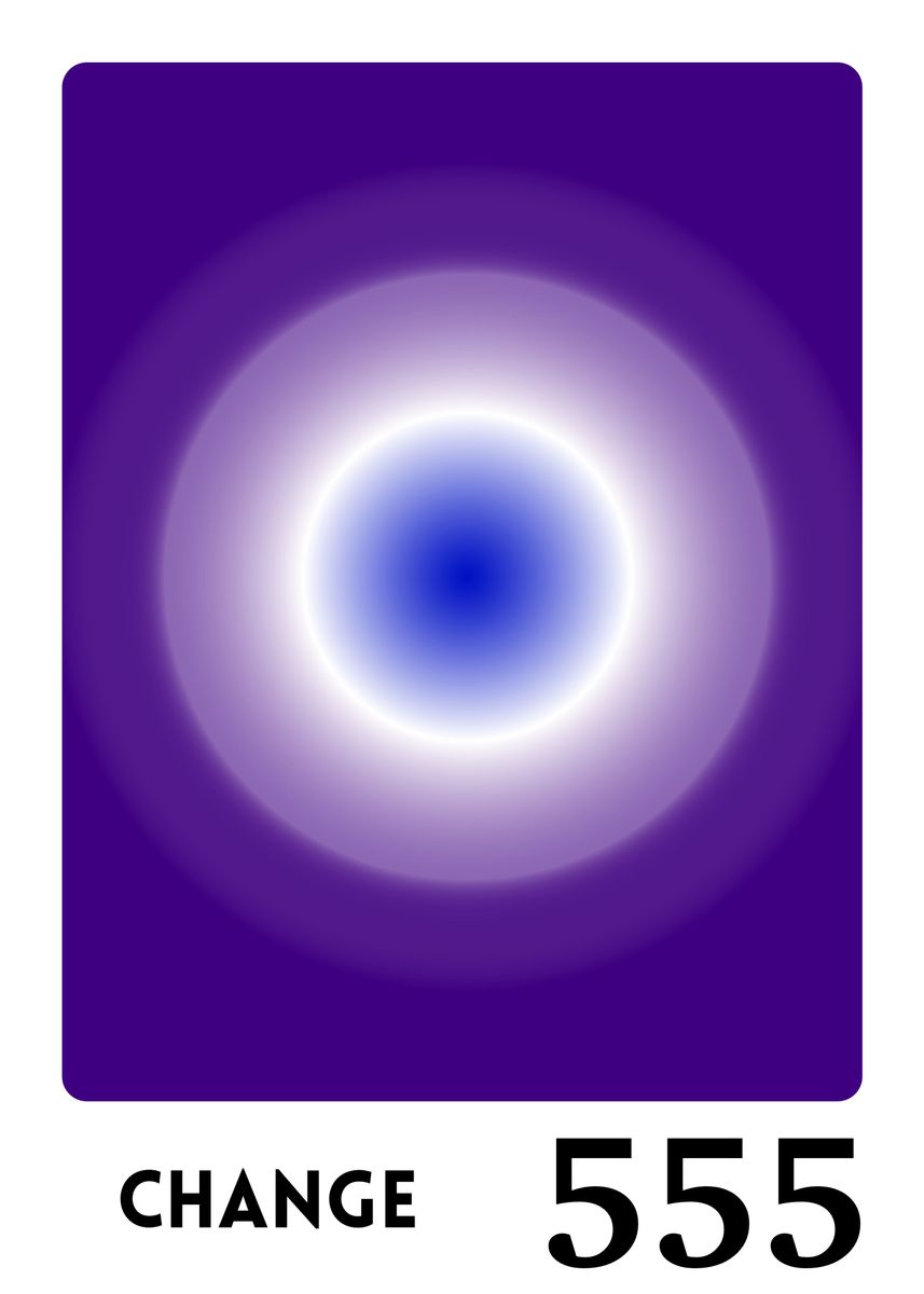 'Angel Numbers 555' Poster, picture, metal print, paint by Singularity ...