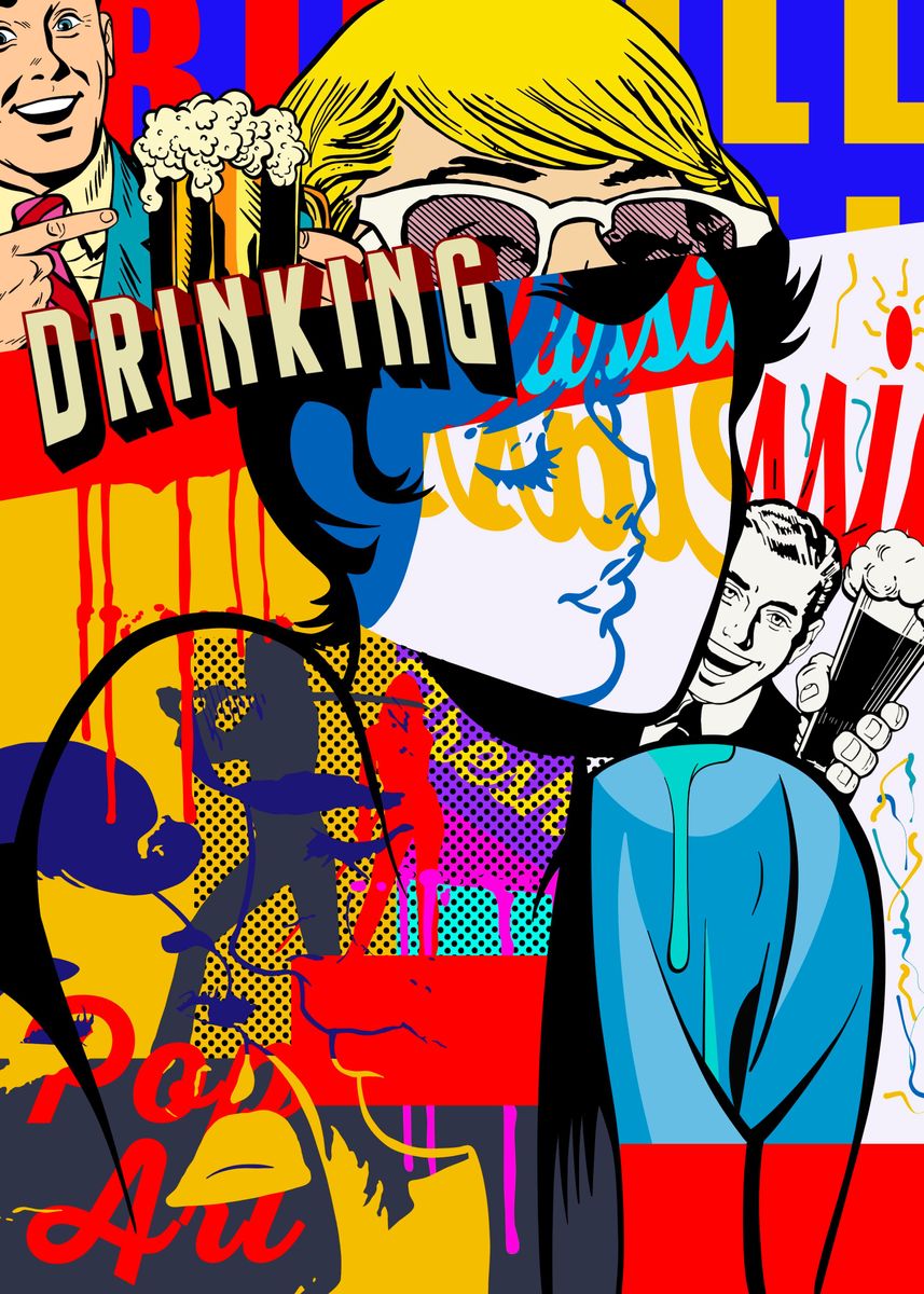 'Kill Drink' Poster, picture, metal print, paint by Mild pic | Displate