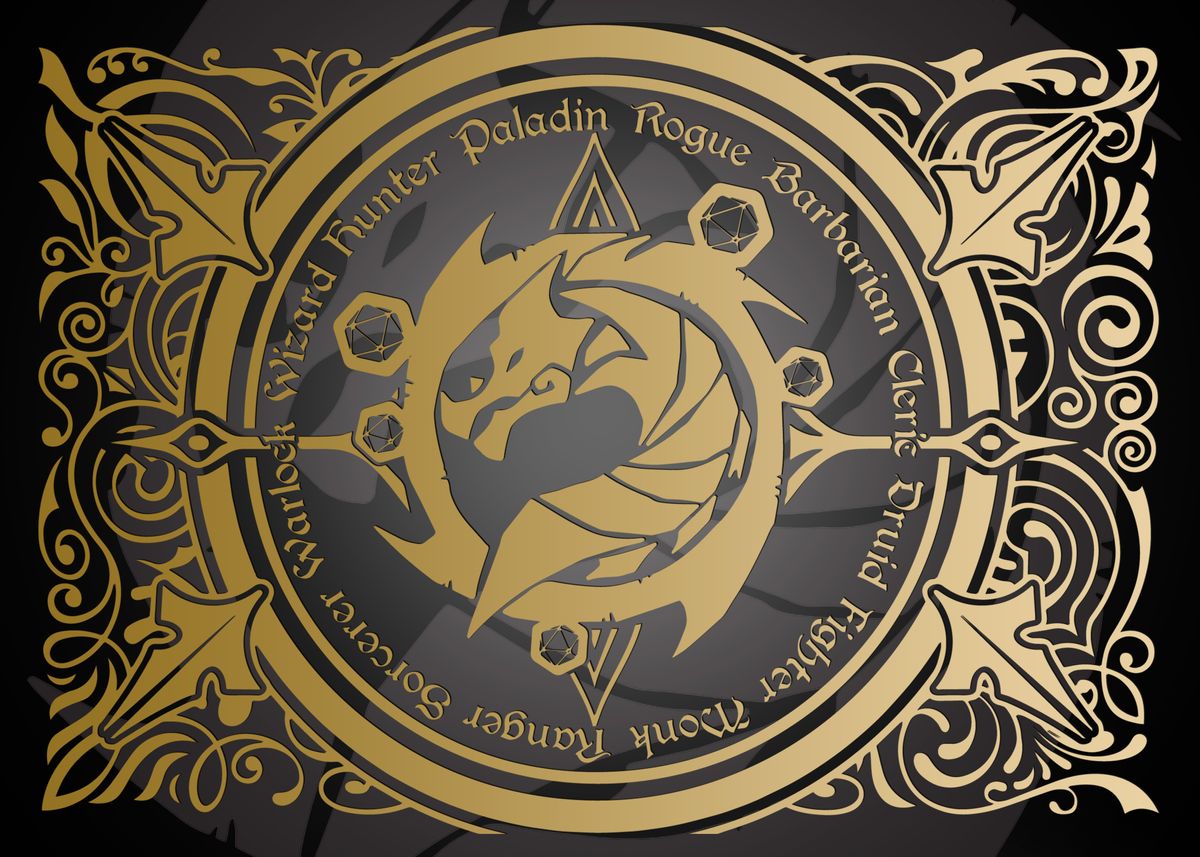 'Dragon dice class emblem' Poster by LouteCrea | Displate