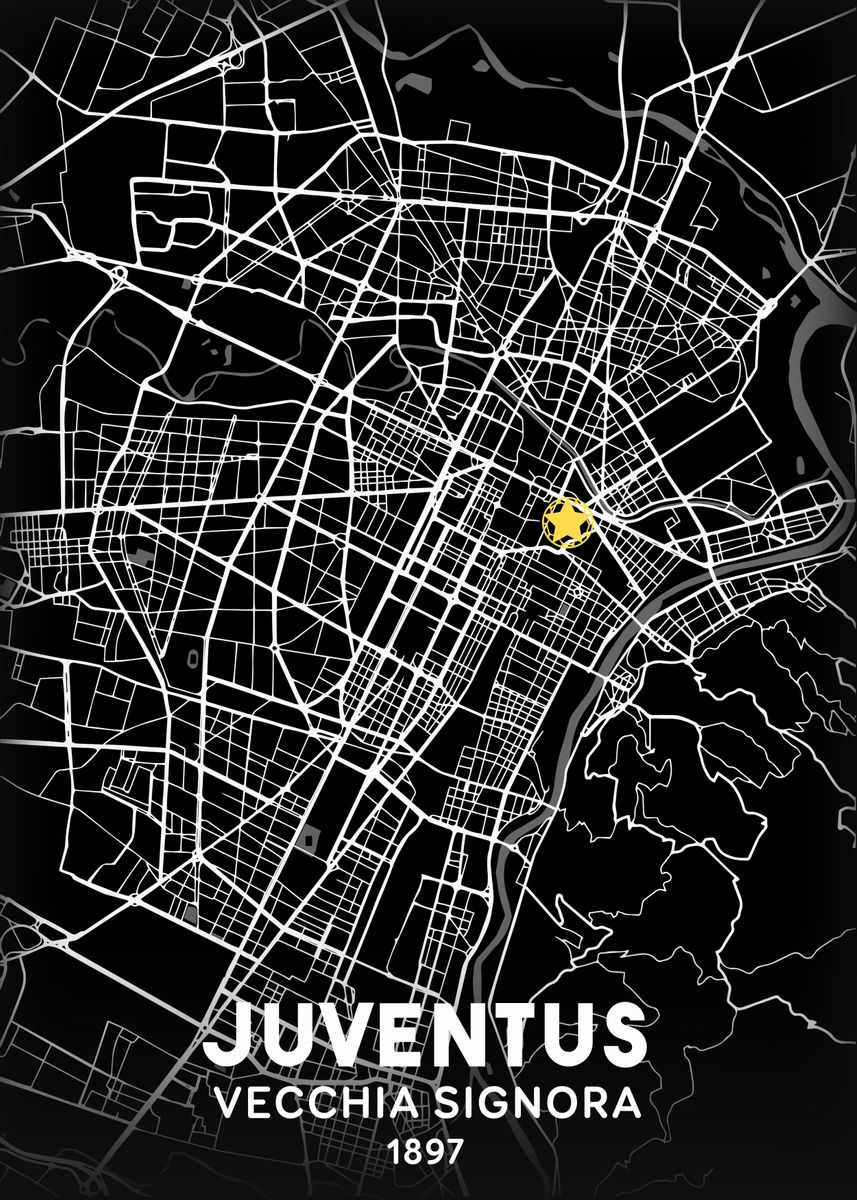 'Juventus FC Turin Italy' Poster, picture, metal print, paint by Yates ...