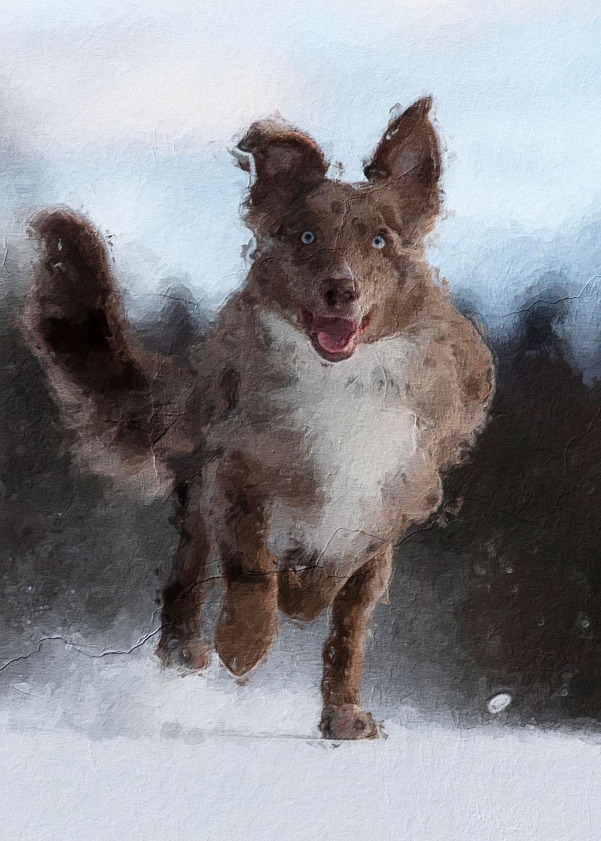 'Cute dog ' Poster, picture, metal print, paint by TNT GROUP | Displate